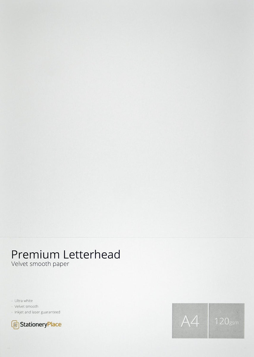 Letterhead Paper 120 GSM A4 100 Sheet Pack Stationery Place Premium